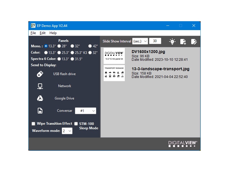 Software for E Ink - Digital View